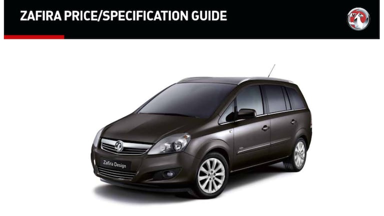 Zafira Discontinued Models | Car & Van Brochures | Vauxhall